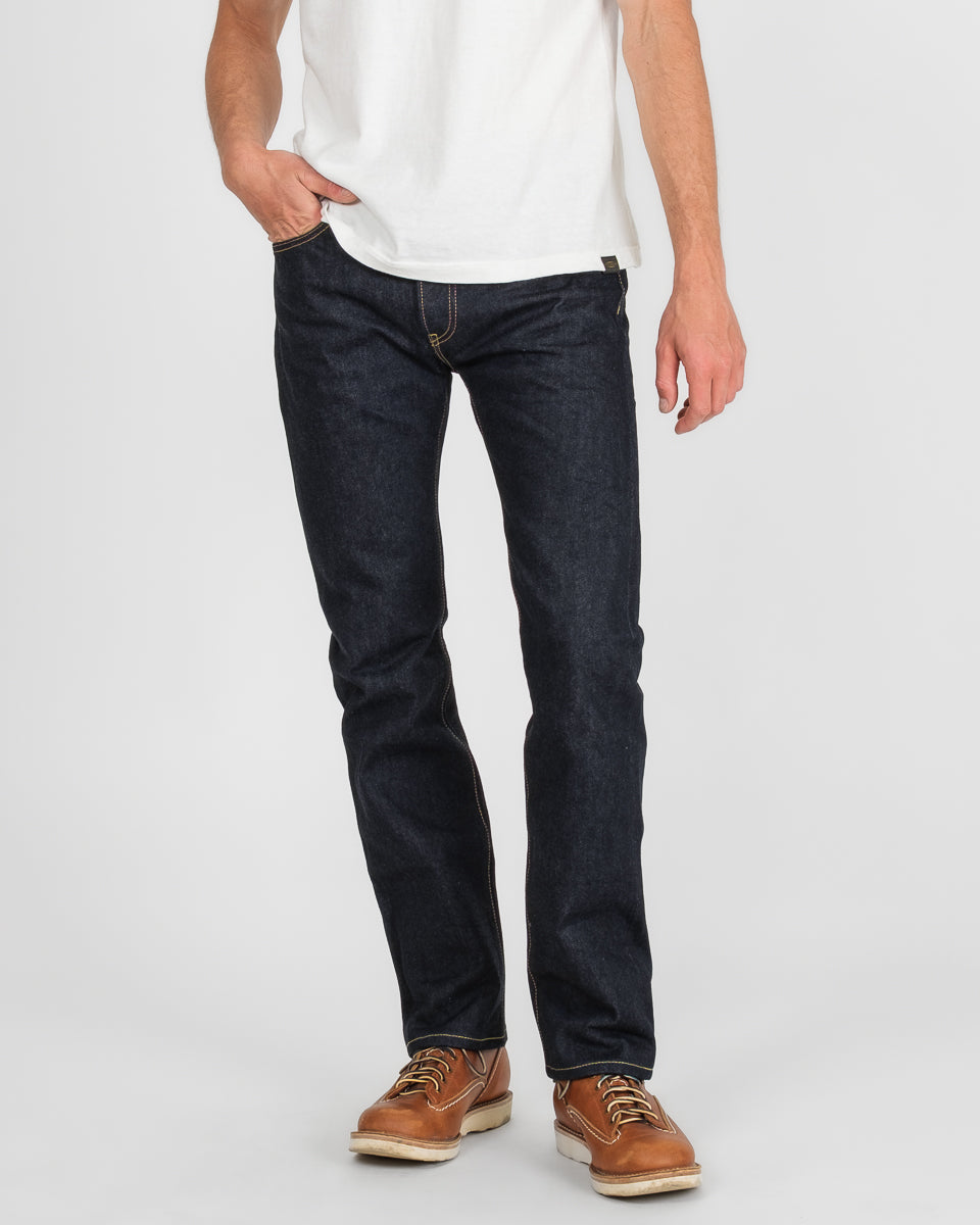 14oz 666 Selvedge Denim Slim Straight Cut Jeans - Indigo – Aitora Store