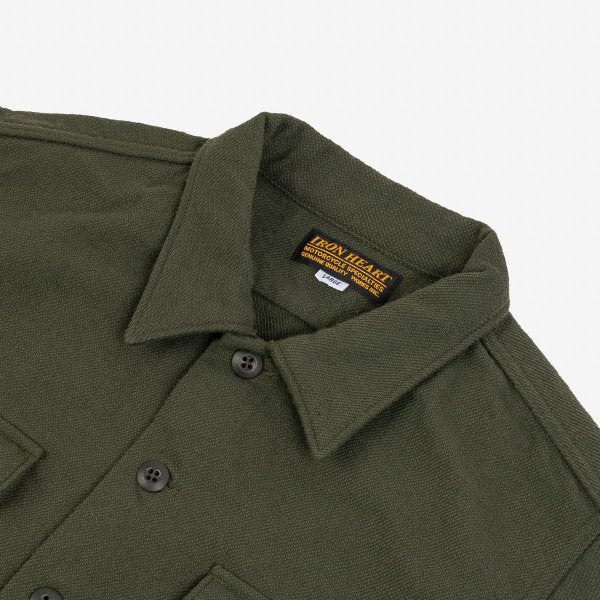 Iron Heart IHSH-346-ODG 10oz Recycled Nylon Mechanic Shirt | Japanese ...